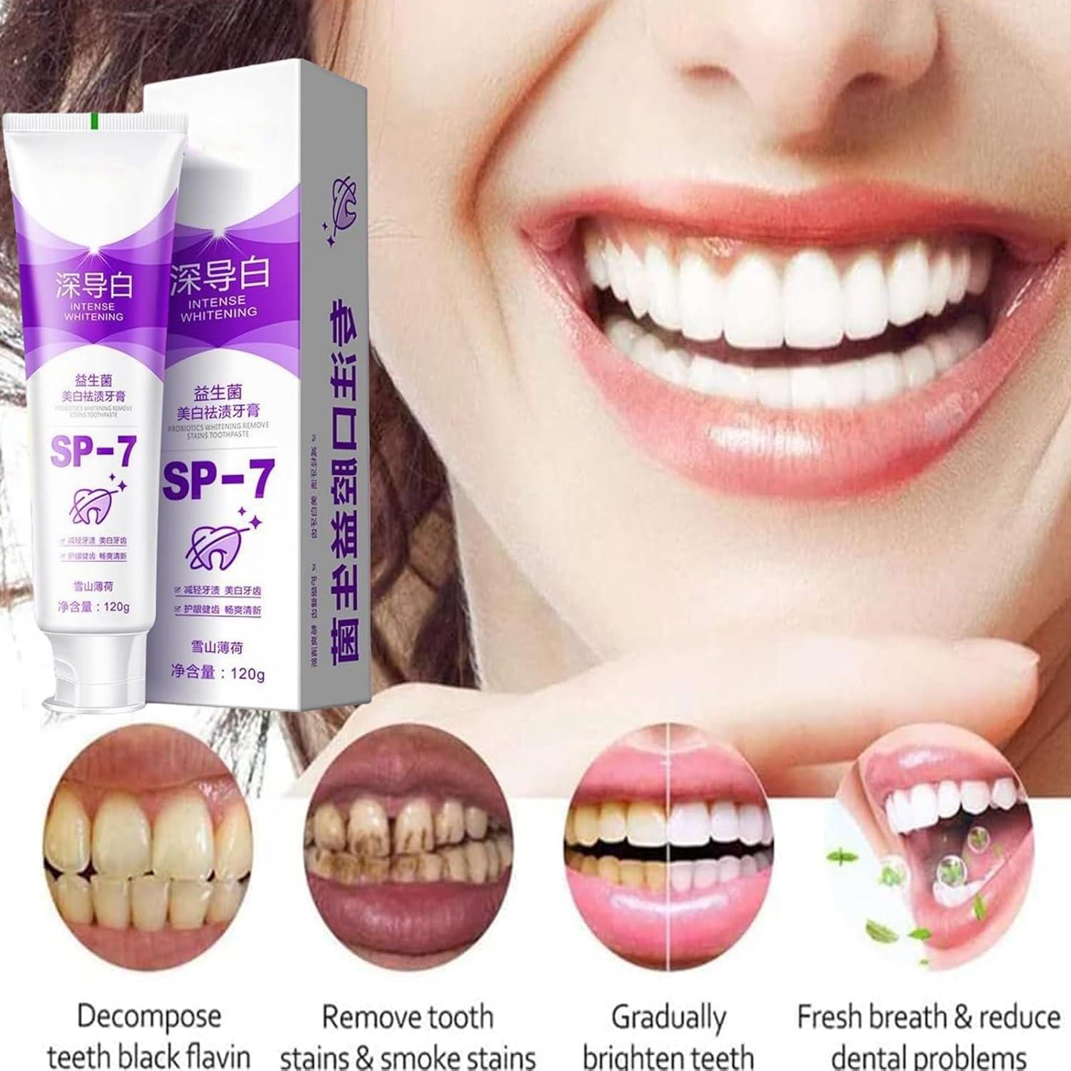 SP-7 Probiotic Lightening Toothpaste | Brightening Fresh Breath & Spot ...