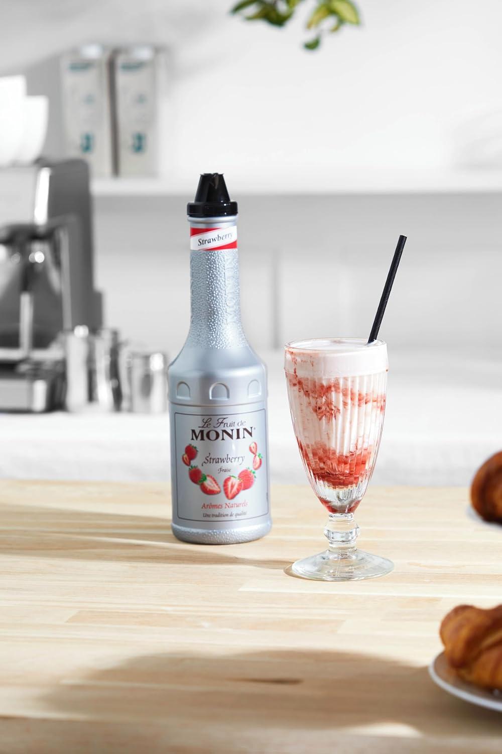 MONIN Strawberry Fruit Mix Puree 1L for Cocktails Smoothies and ...