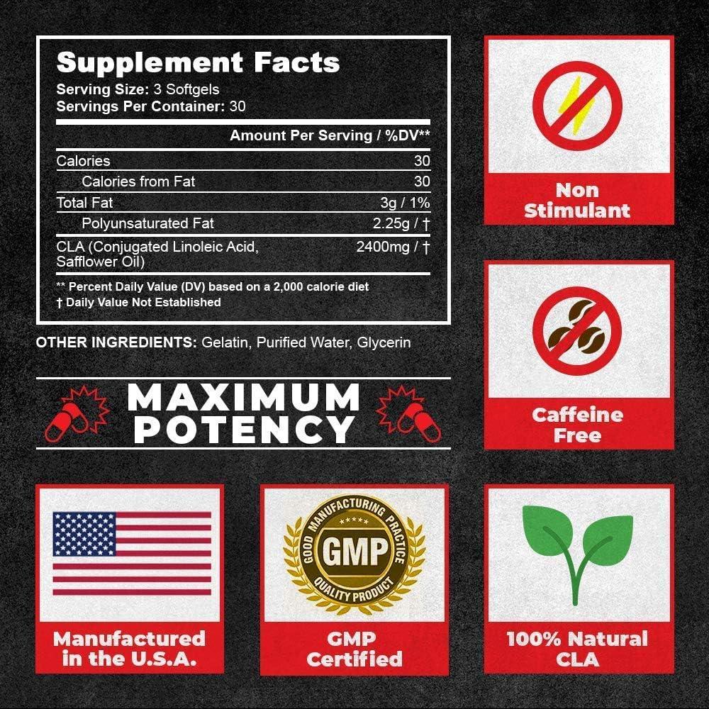 Men's Belly Fat Burner - Supports Lean Muscle Growth - 90 Softgels ...