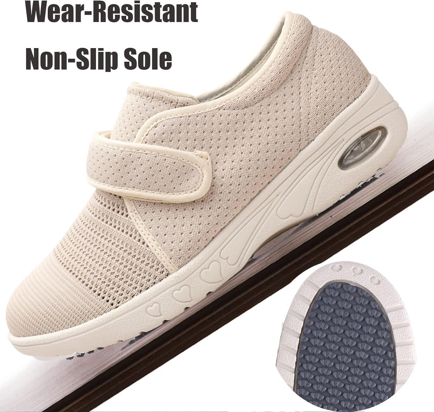 Blue Diabetic Shoes for Women | Wide Width Edema Sneakers for Swollen ...