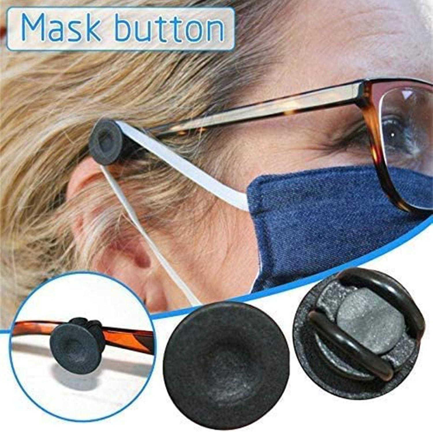 Fik Mask Holder (10 Pieces) - Elastic Ear Relief Mask Extender - Black ...