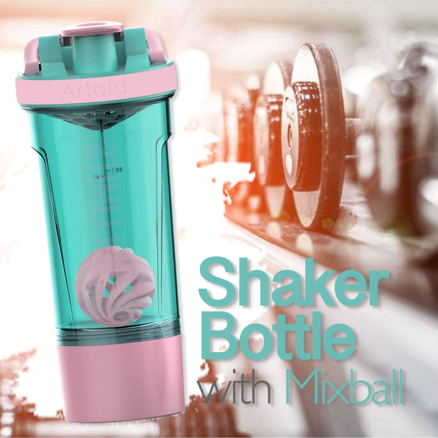 Artoid Mode 24-Ounce Fitness Protein Shaker Bottle | Dual Mixing ...