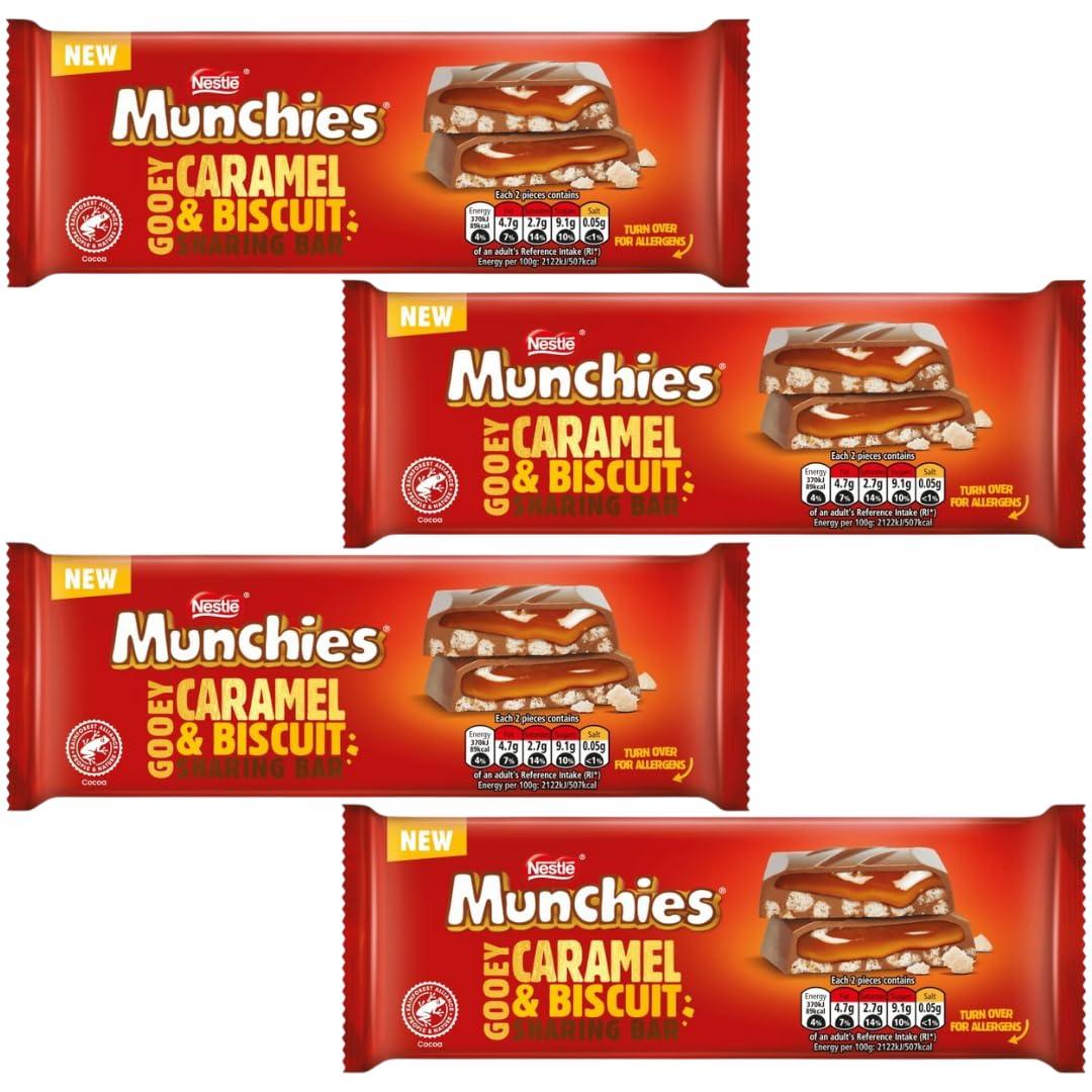 Caramel Chocolate Biscuit Bundle with Munchies Caramel And Biscuit Chocolate Sharing Bar 87g (4 ...