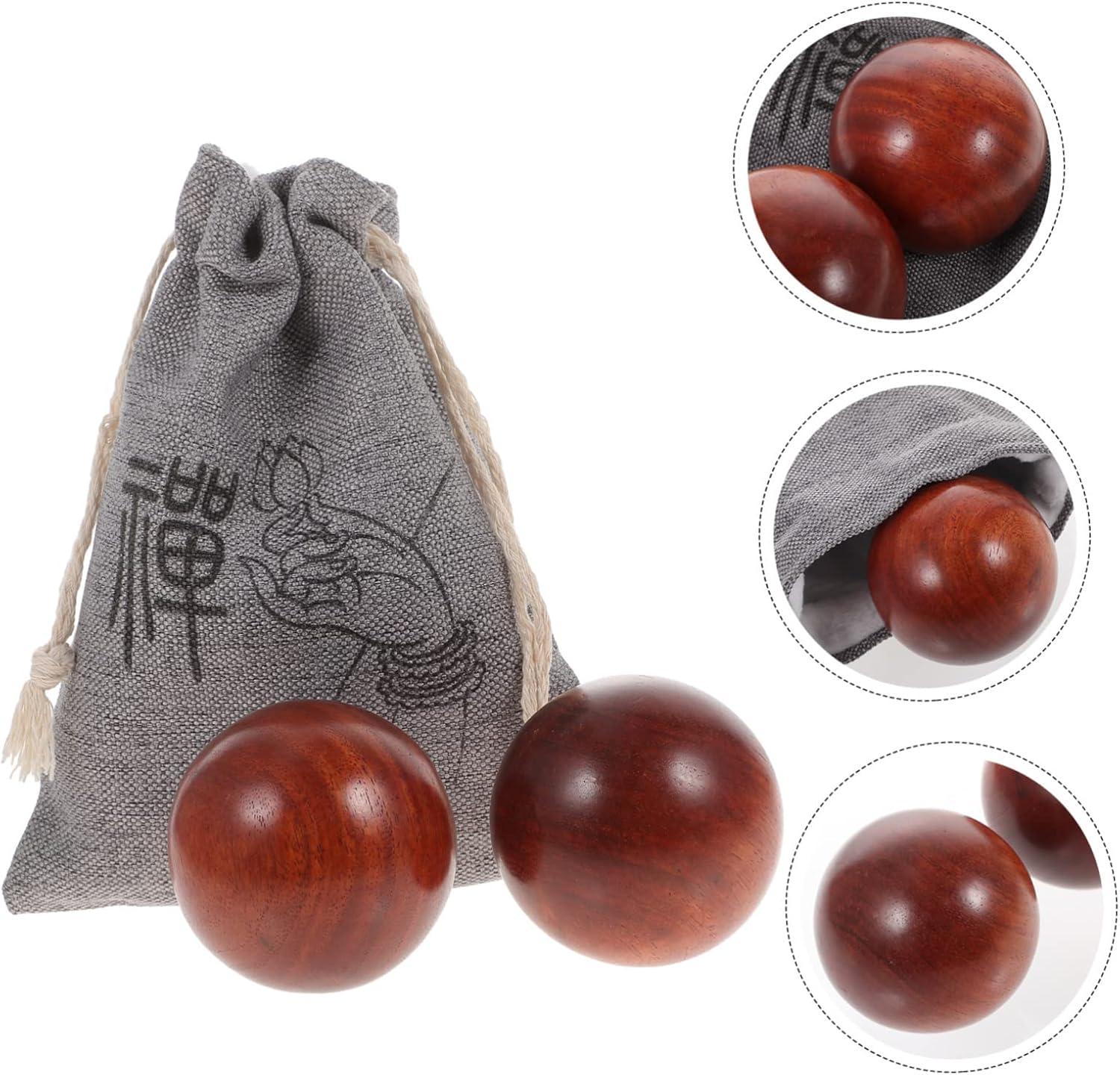 Fomiyes Handball Set Small Wooden Massage Balls for Hand Therapy ...