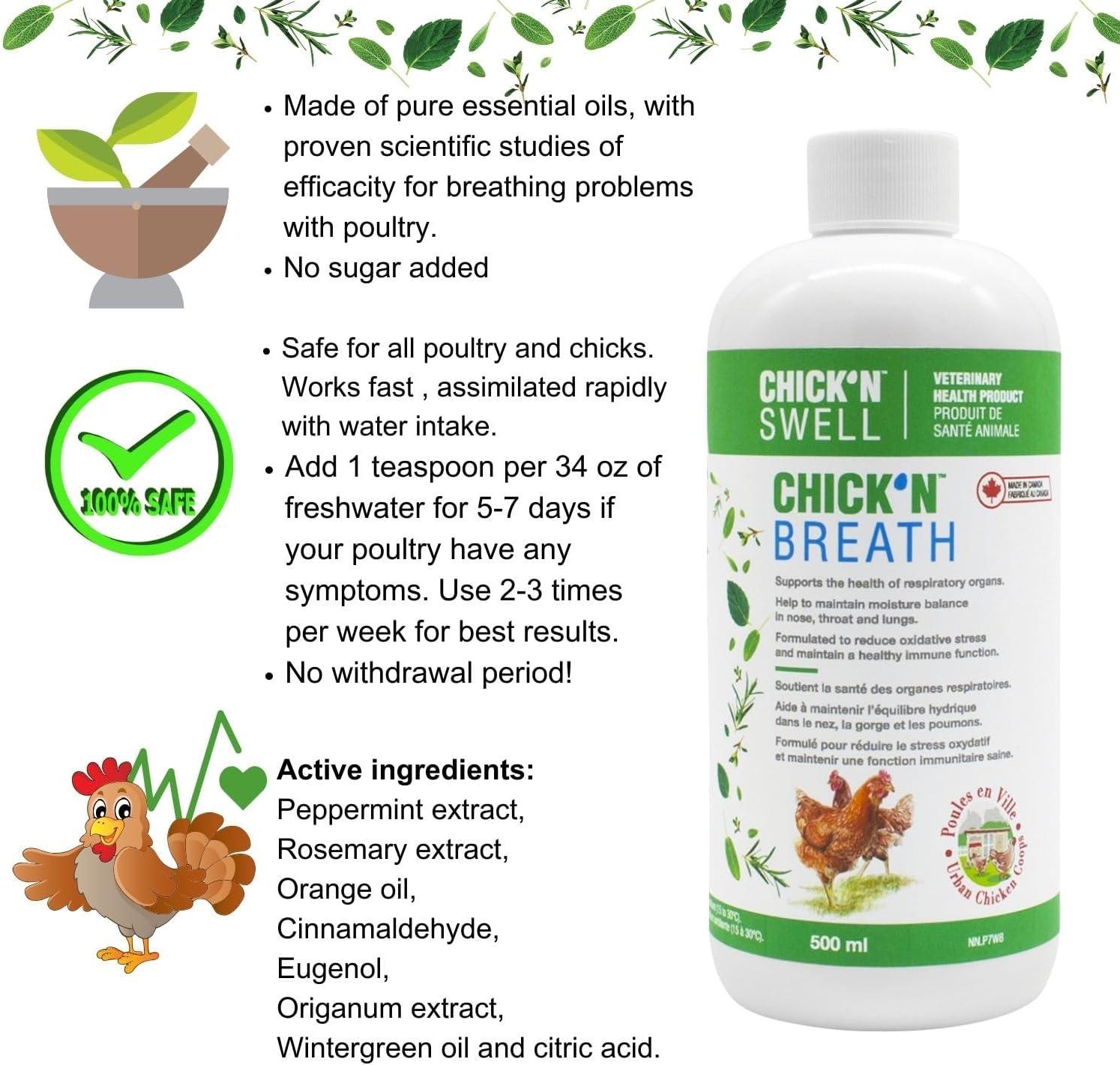 Chicken Birds and Poultry Respiratory Support -Chick'n Breath- for ...