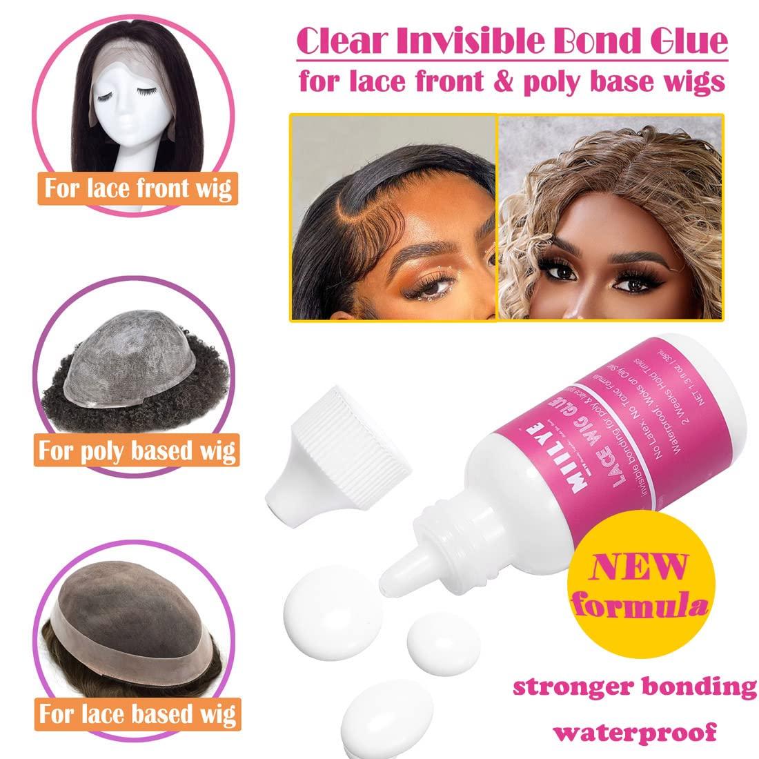 MIILYE Waterproof Lace Wig Glue - Light Hold Adhesive for Frontal Wig ...