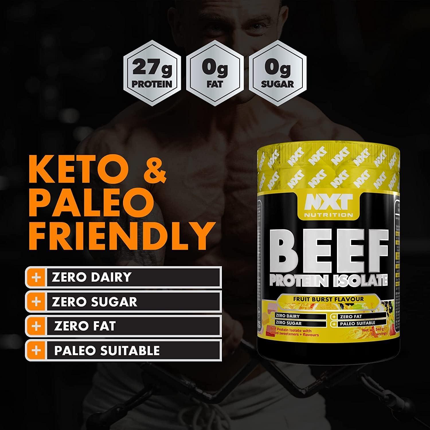 NXT Beef Protein Isolate 540g - High Protein Powder with Natural Amino ...