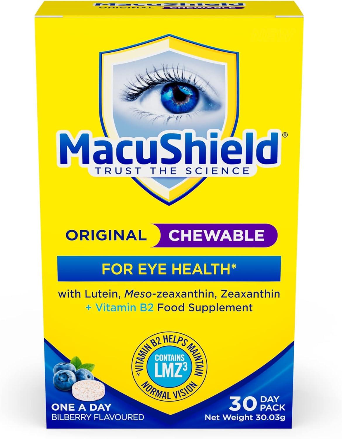 Macushield Original Chewable 30 Tablets - Eye Health Supplement - 30 g ...