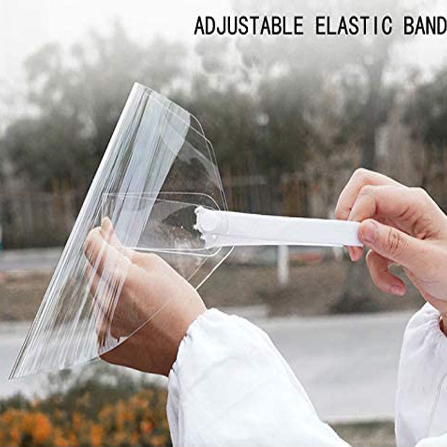 2Pcs Face Shield with Clear Protective Film and Elastic Band for Eye ...