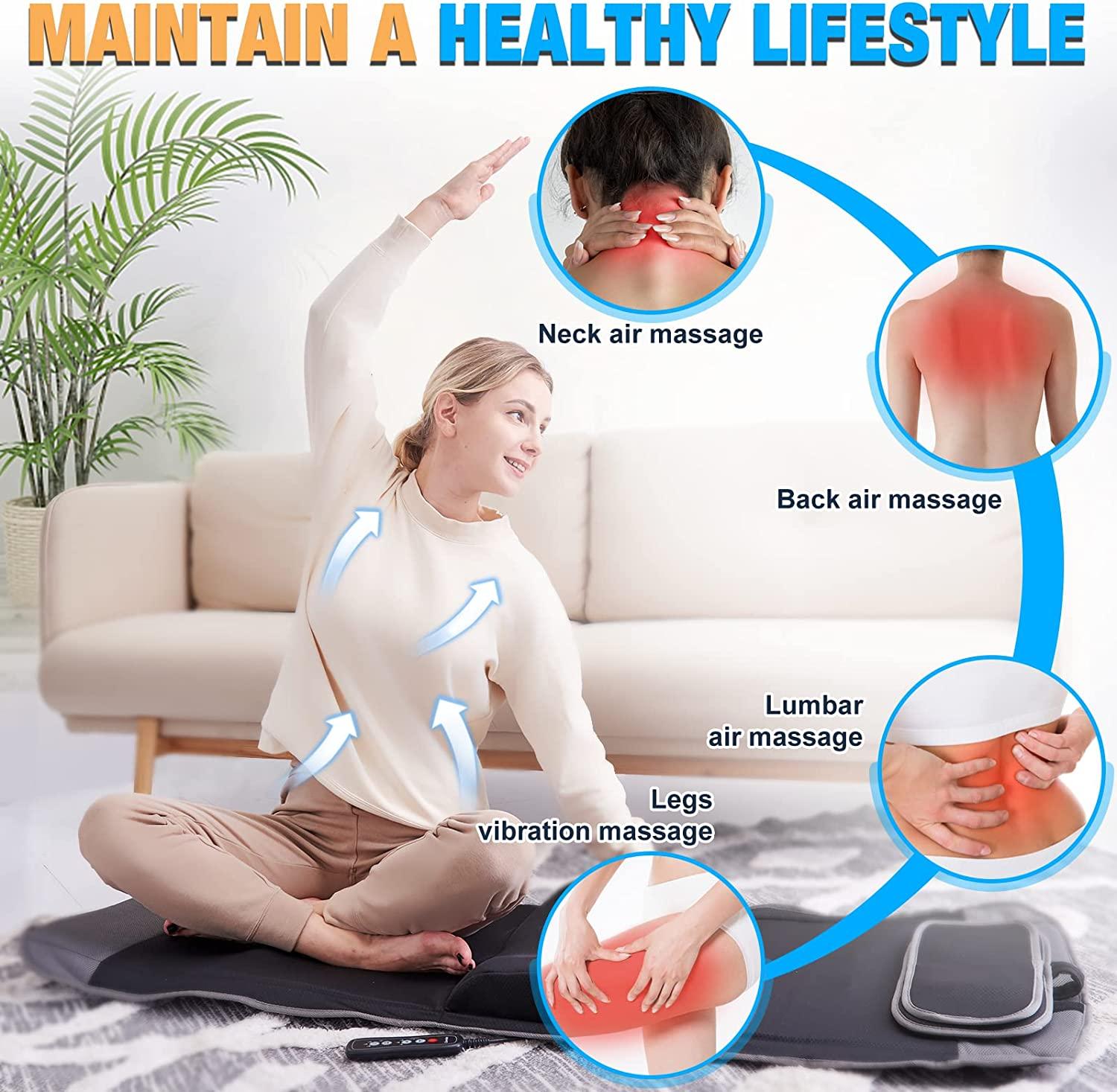 Verclo Comrelax Massage Mat with Adjustable Pillow - Full Body Massager ...