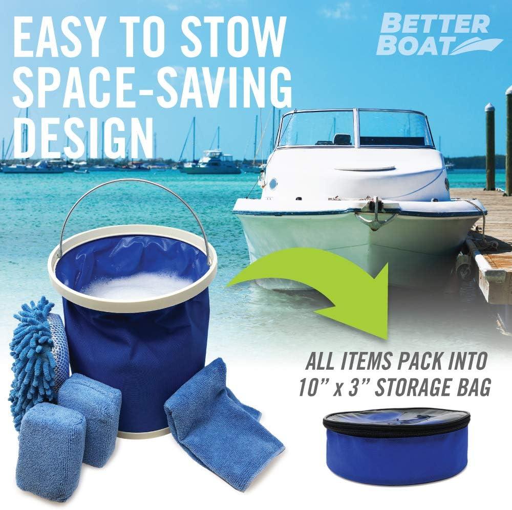 Boat Cleaner and Car Wash Sponges Non Scratch Microfiber Sponge Bucket ...