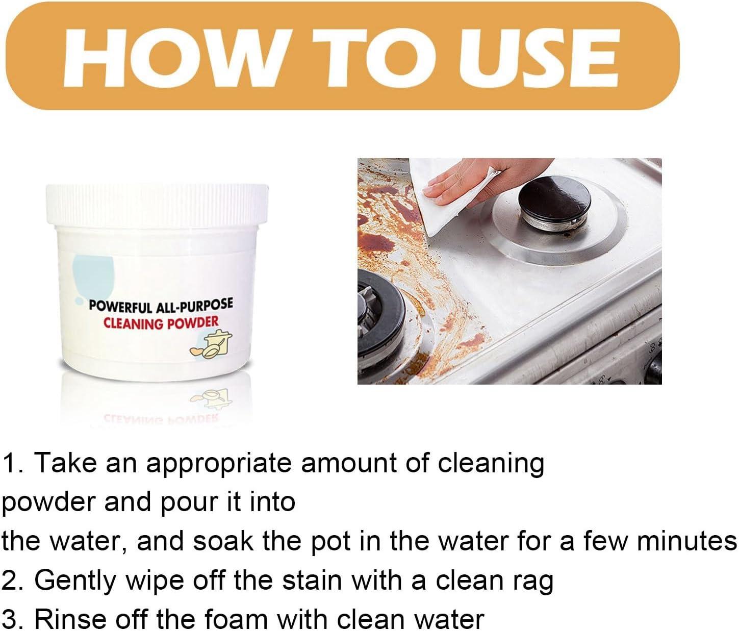 Kitchen Stain Cleaning Powder Powerful Multi-Purpose Powder Cleaner ...