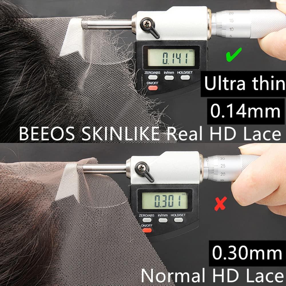 BEEOS 13x4 HD Lace Body Wave Wig 20 Inch 150% Density Pre Plucked 12A ...