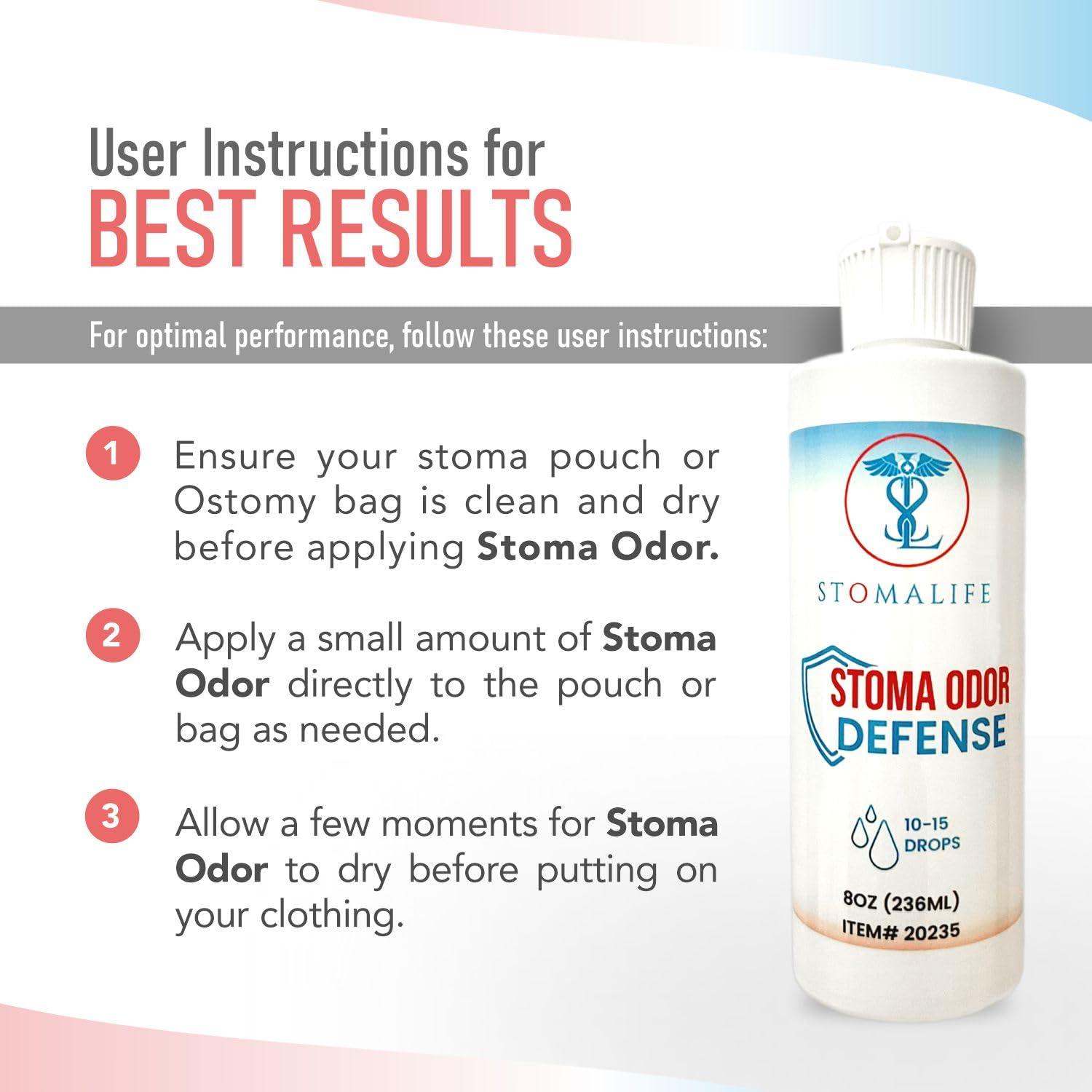 Ostomy Deodorant - 8 Oz | Stoma Odor Eliminator & Defense | Unscented ...