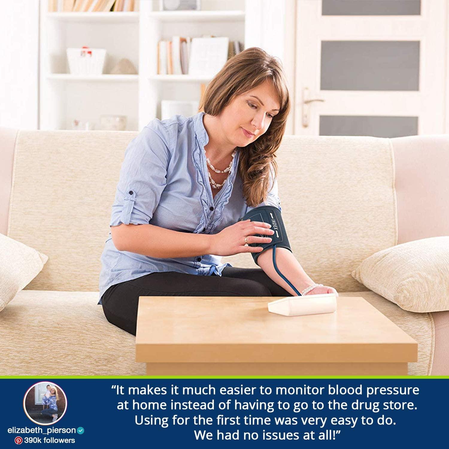 Adjustable Upper Arm Blood Pressure Monitor with Large Screen Display ...