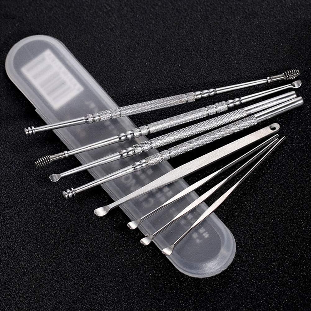 Ear Wax Removal Kit Ear Wax Remover 8 Pcs Ear Cleaning Tools Stainless ...