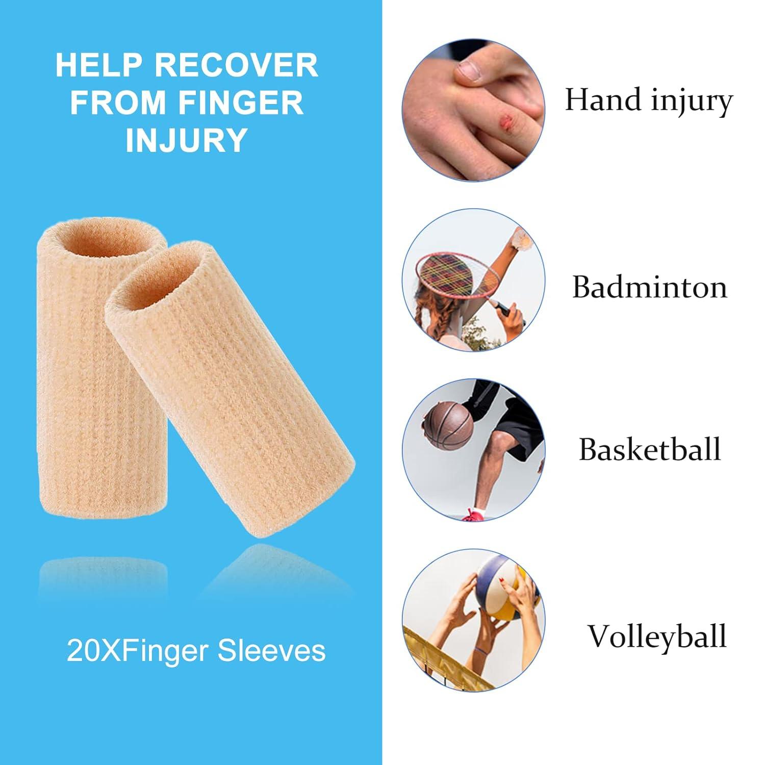 Ednyzakrn 20-Piece Finger Protection Bandage Set - Stretchy Covers for ...