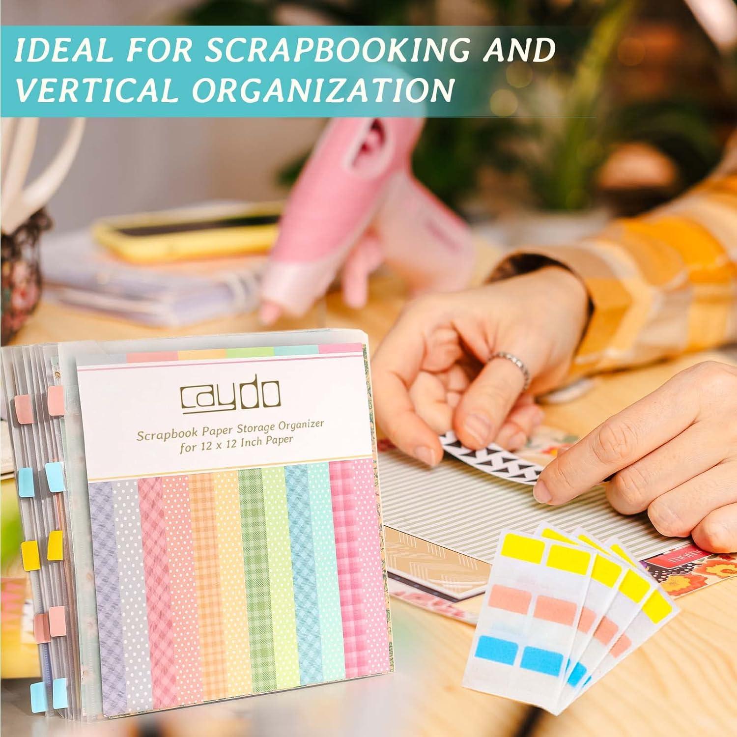 Caydo Scrapbook Paper Storage Organizer with 60 Index Tabs - 10 Pack ...