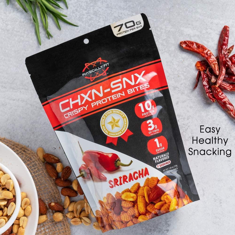 CHXN-SNX Crispy Protein Bites - Sriracha with Peanuts & Almonds - 7 ...