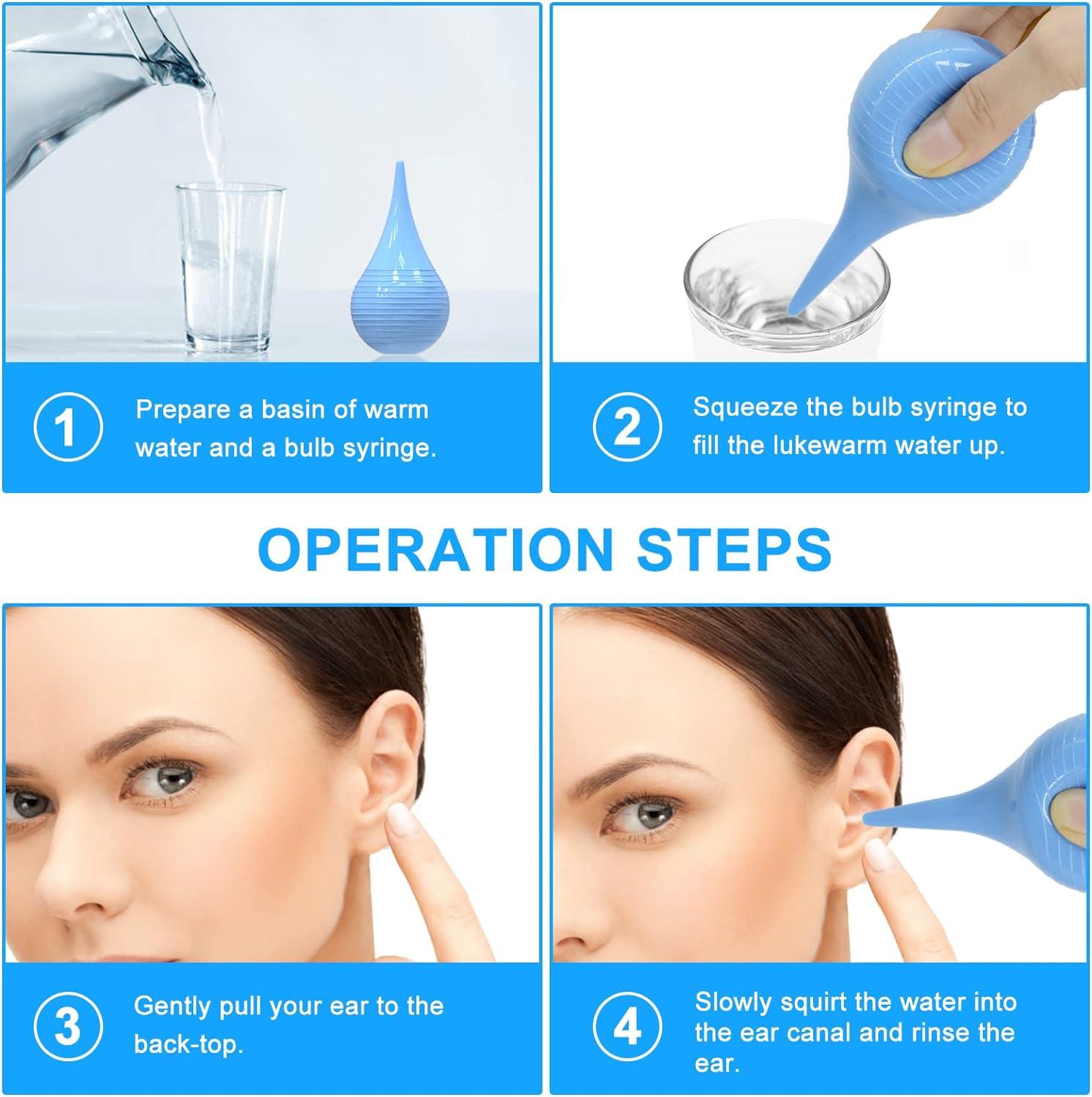 BVN Rubber Suction Ear Syringe 90ml Hand Bulb - Ear Wax Removal for ...