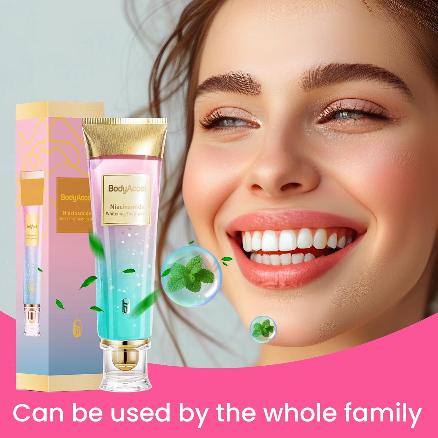 Niacinamide Whitening Toothpaste - Natural Stain Removal & Fresh Breath ...