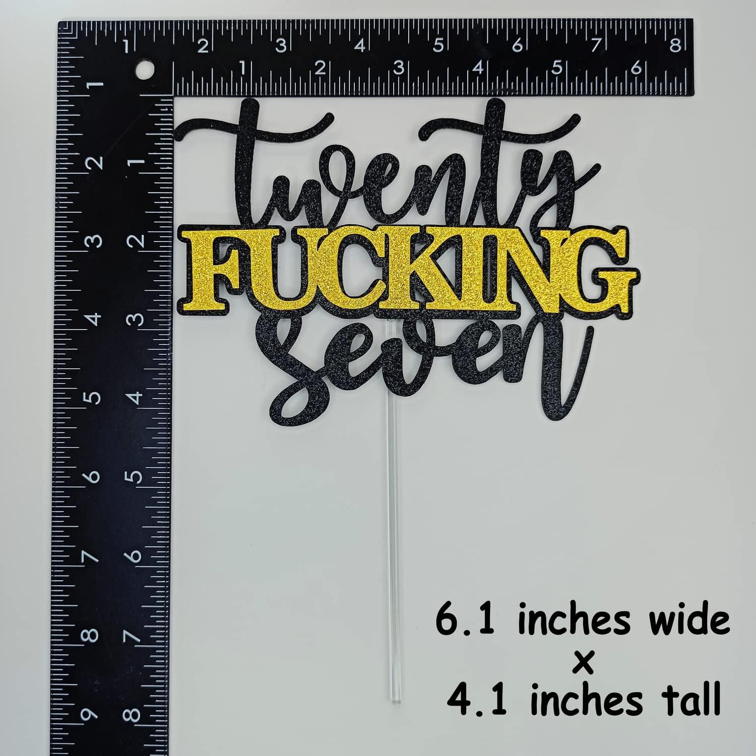 Twenty Seven Cake Topper Glitter Happy 27th Birthday Cake Topper Funny ...