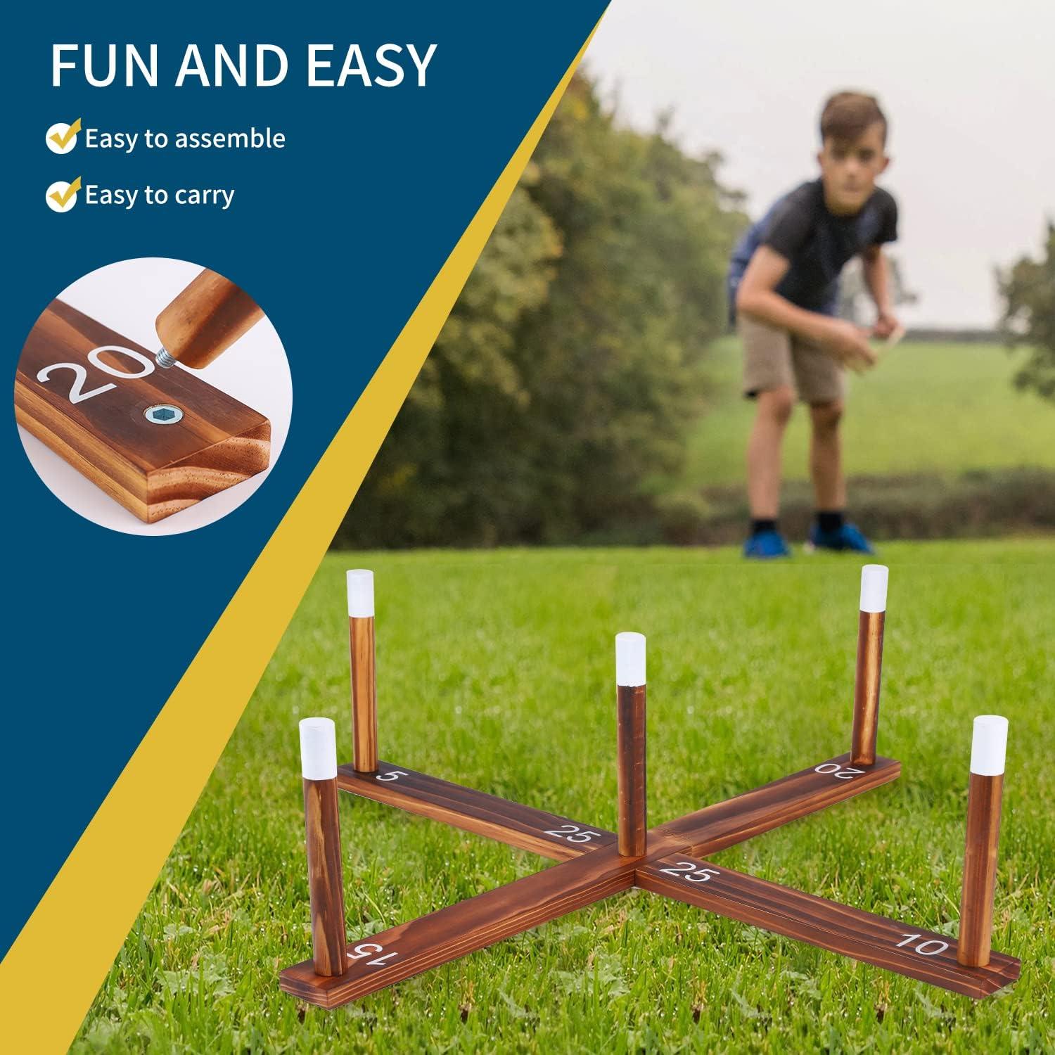 Dippyy Large Ring Toss Game for Kids - Outdoor Family Game for Kids 8 ...