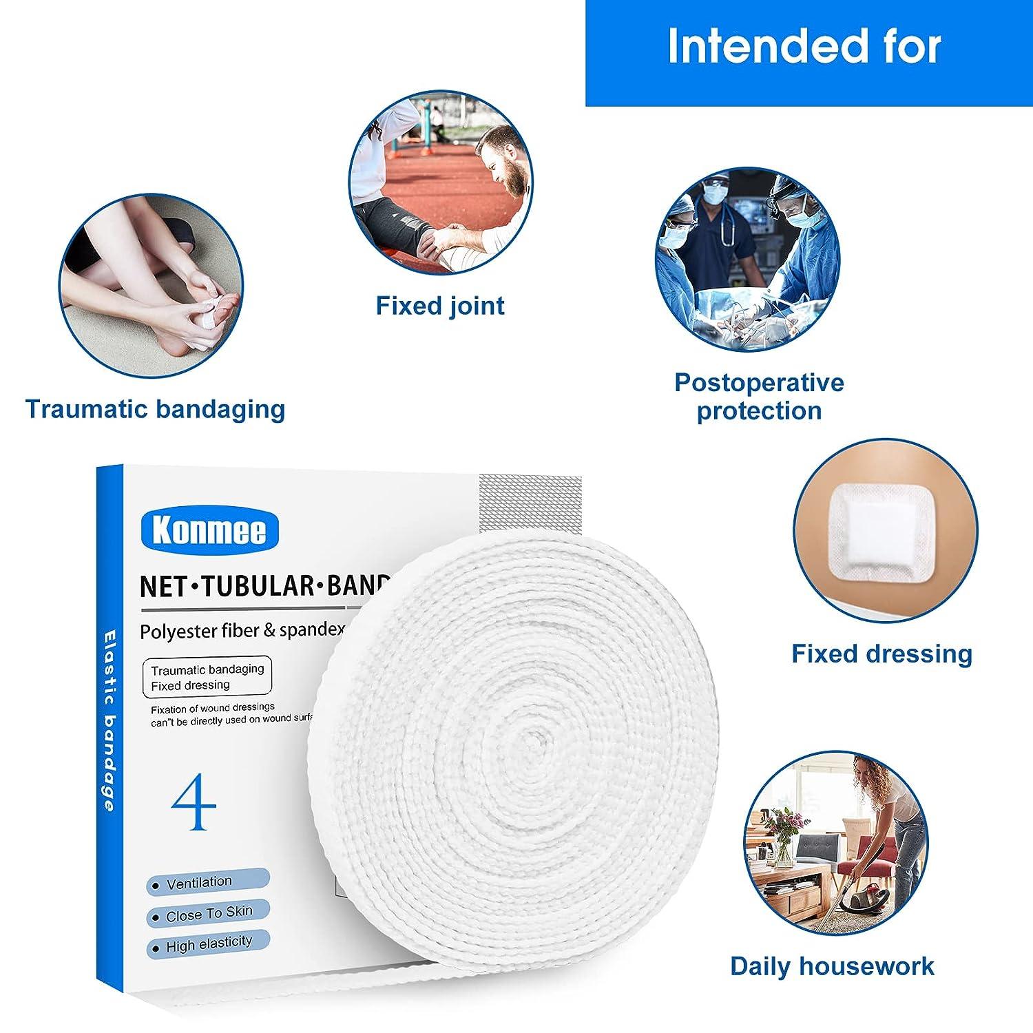 Konmee 4 Elastic Net Tubular Bandage for Palm, Wrist, Forearm - 32.8FT ...