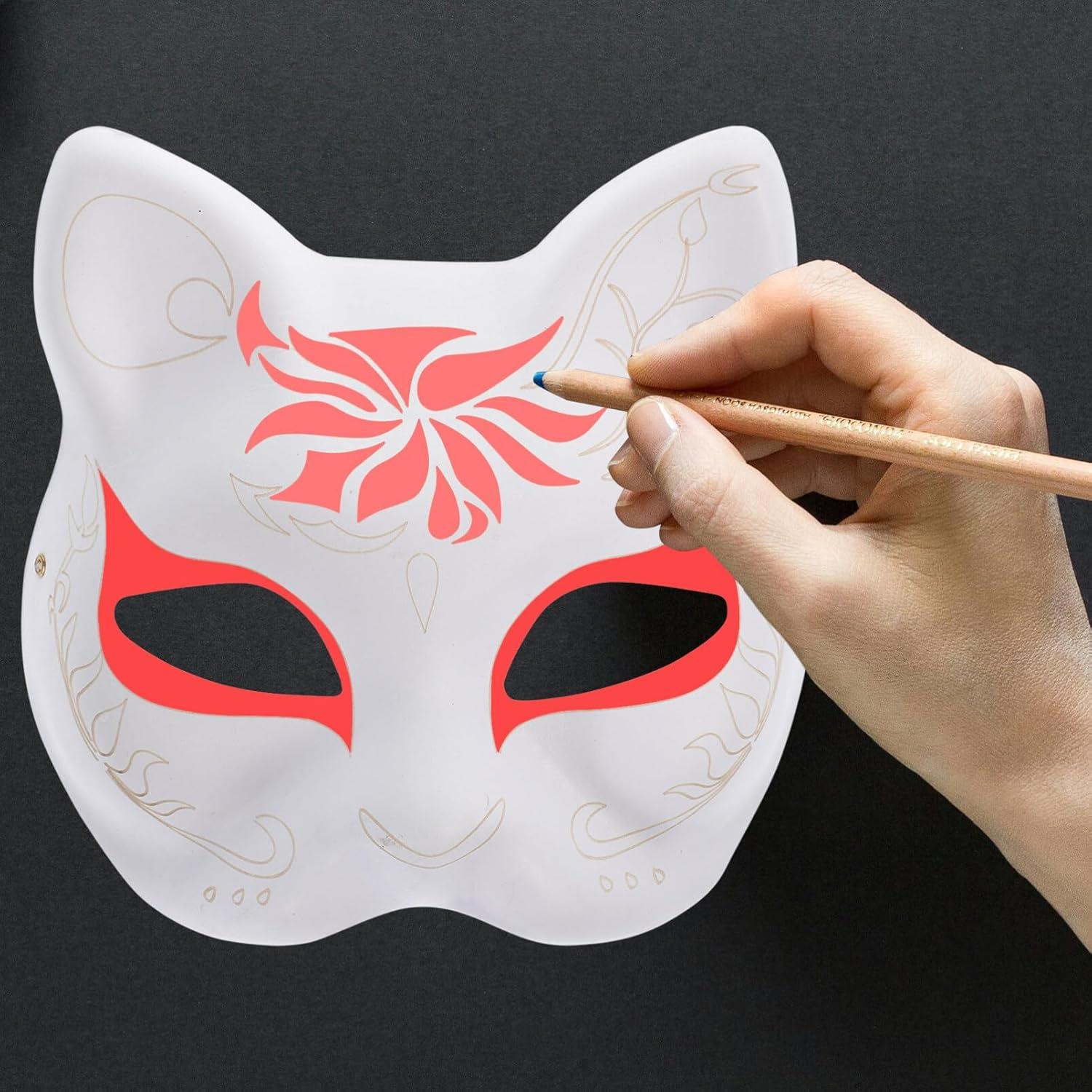 Diy Unpainted Masquerade Masks - 5pcs Unfinished Blank Paper Masks for ...