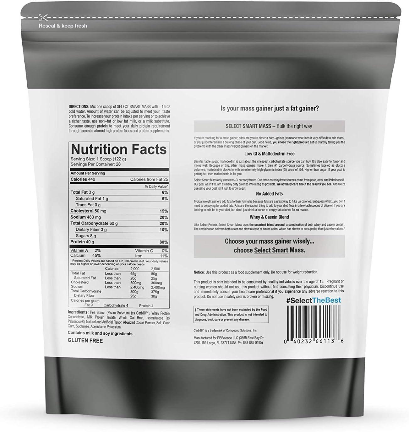 PEScience Select Smart Mass Gourmet Chocolate 3.25kg - Clean Mass ...