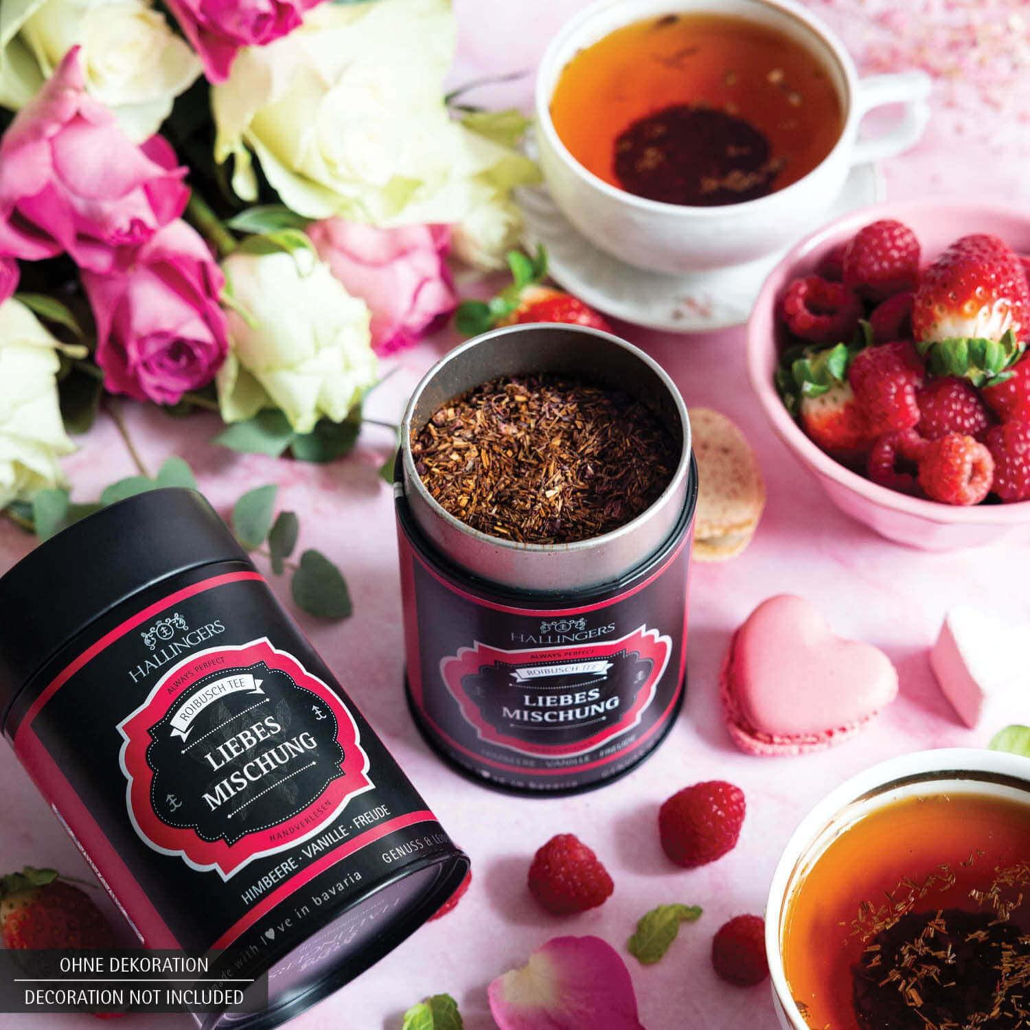 Hallinger's Love Mix - Loose Rooibos Tea with Raspberry & Vanilla ...