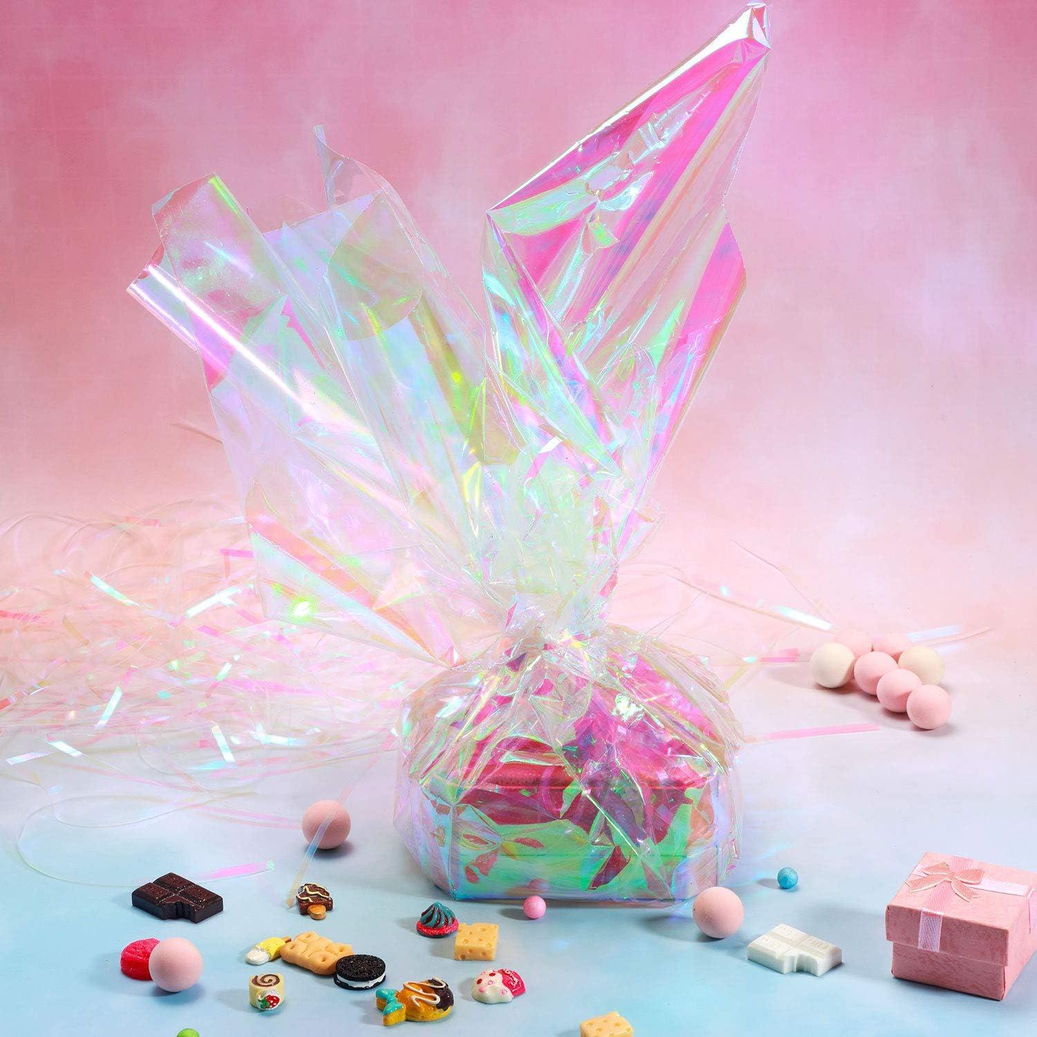 pink cellophane wrap