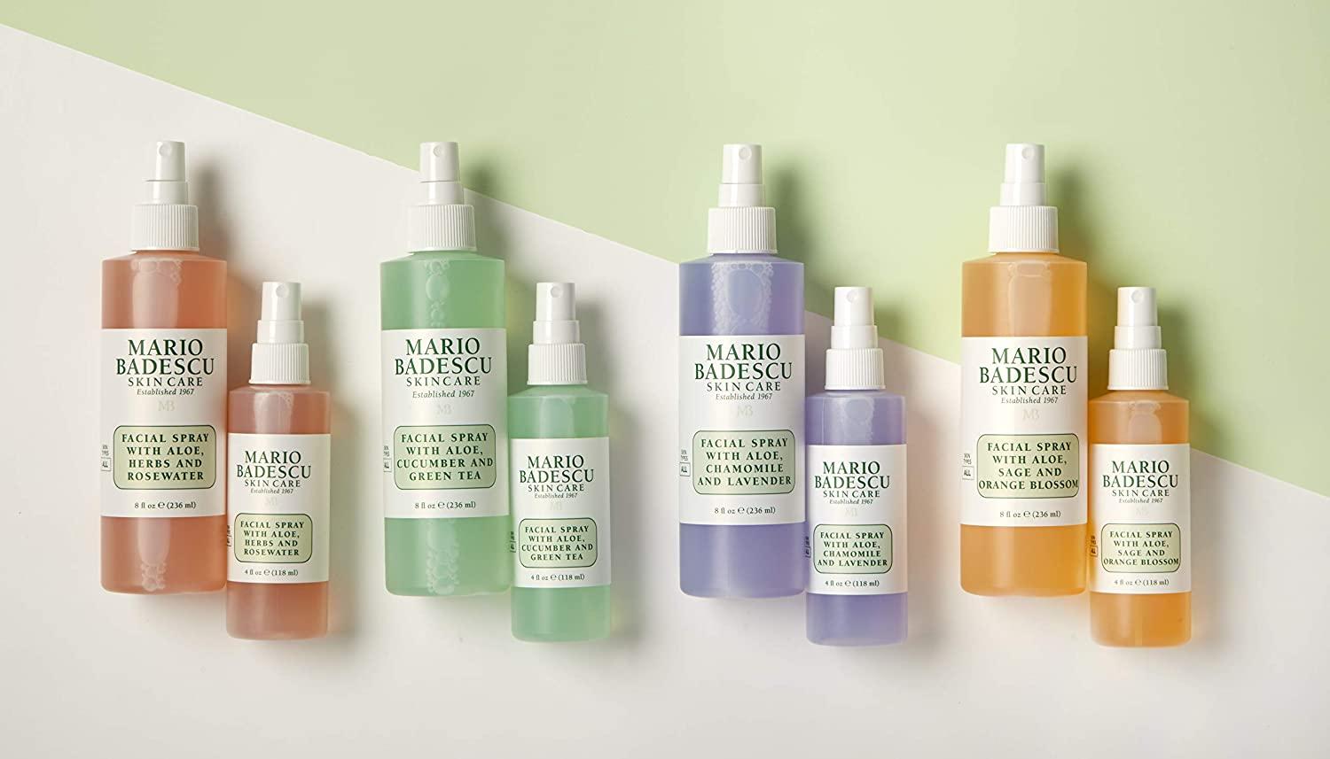 Mario Badescu Facial Spray Collection 2 Fl Oz (Pack of 4) - Hydrating ...