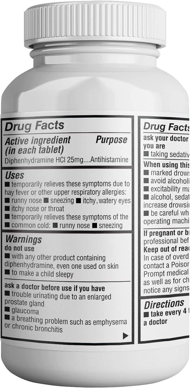 HealthLife Allergy Relief Medicine Diphenhydramine HCl 25mg Caplets ...