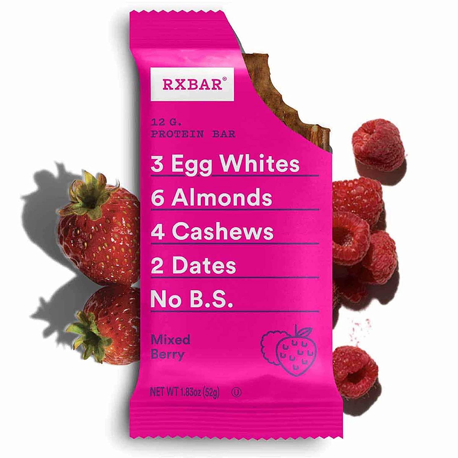 RXBAR Protein Bars - Mixed Berry Flavor | 12g Protein | Gluten Free ...
