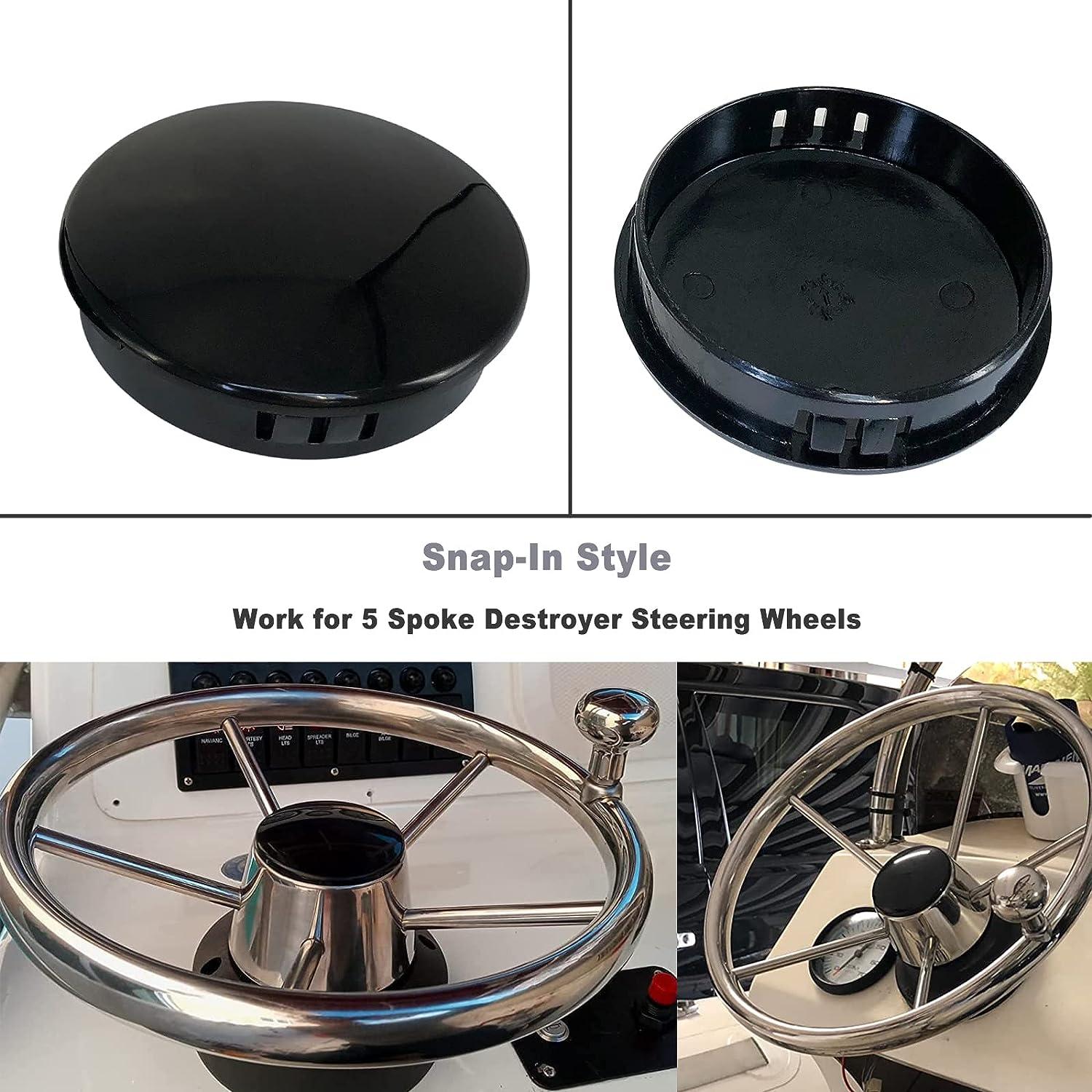 Duthyvea 2pcs Boat Steering Wheel Center Caps - 2-1/2 Inch ID Insert ...