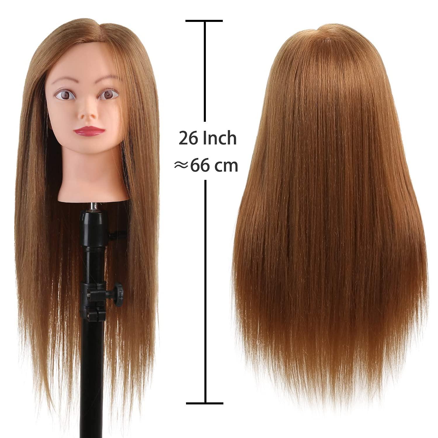 SOPHIRE 26-28 Long Hair Mannequin Head with 60% Real Hair, 9 Tools and ...
