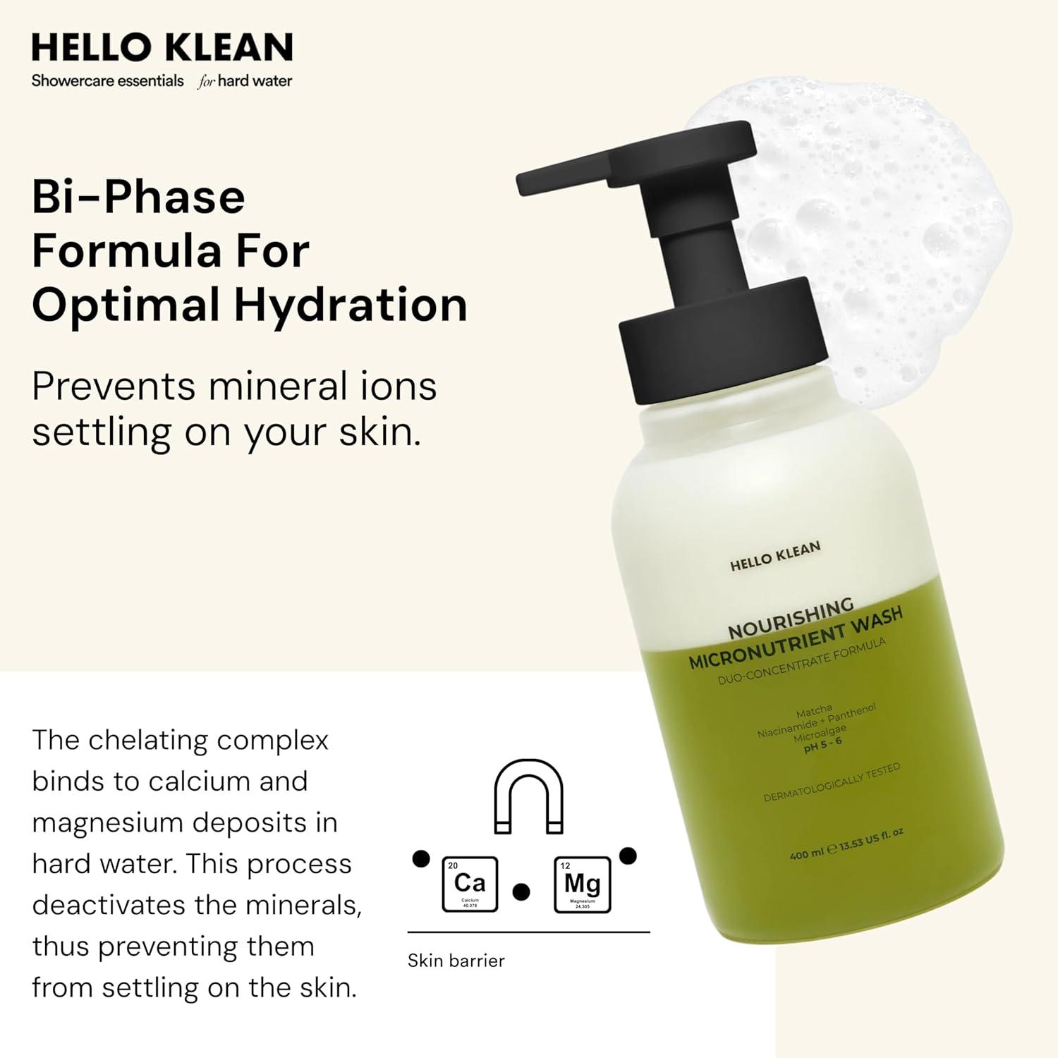 Hello Klean Nourishing Micronutrient Wash - Bi-Phase Body Wash Cleanser ...