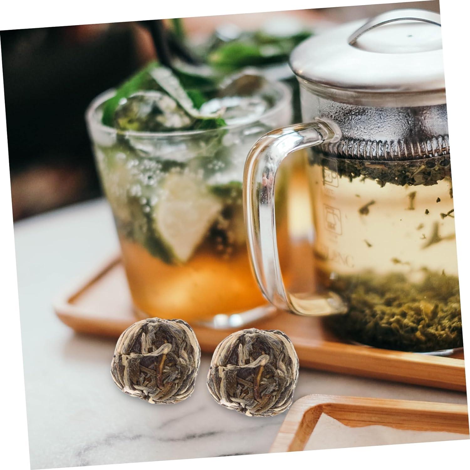 Warmhm 10pcs Chinese Flower Tea Green Tea with Flowers Wrapped Blooming ...