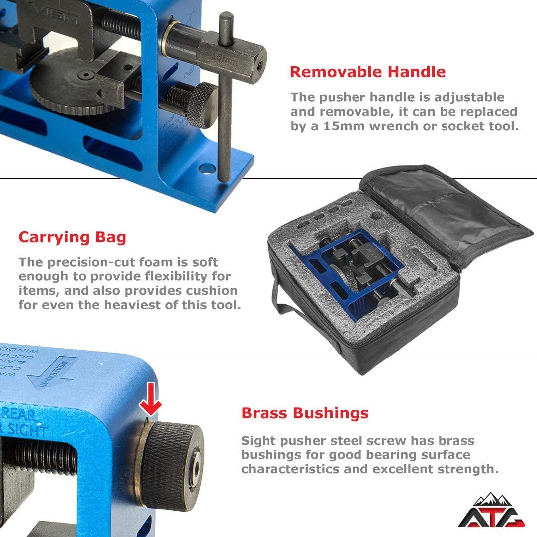 ATG Heavy Duty Universal Pistol Rear Sight Pusher Tool - Professional ...