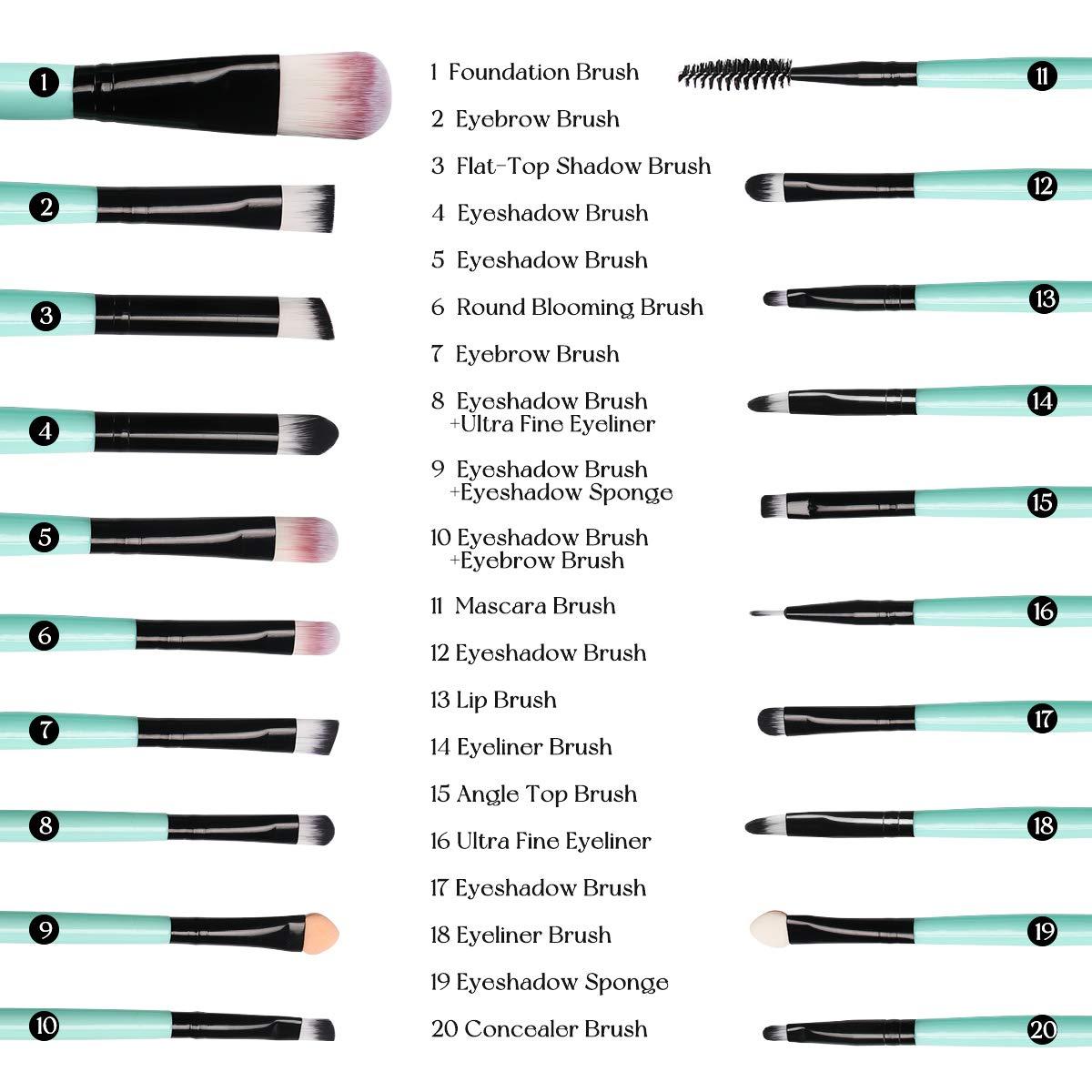 Types Of Makeup Brushes Chart | Saubhaya Makeup