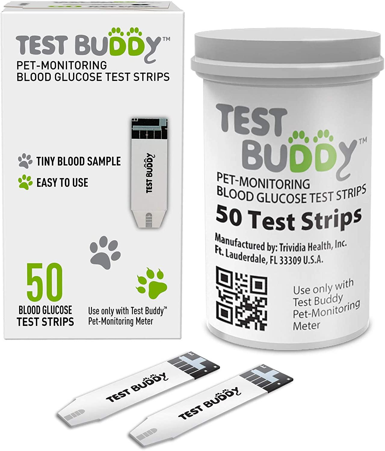 Test Buddy Pet-Monitoring Blood Glucose Test Strips for Dogs and Cats ...