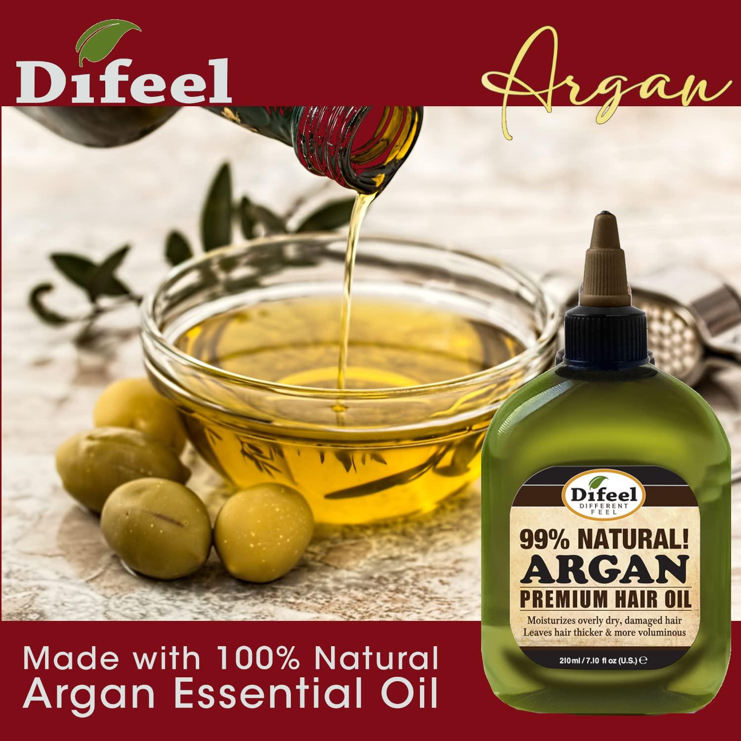 Difeel Premium Natural Hair Oil with Argan Oil 7.1 oz (3-Pack) | Buy ...