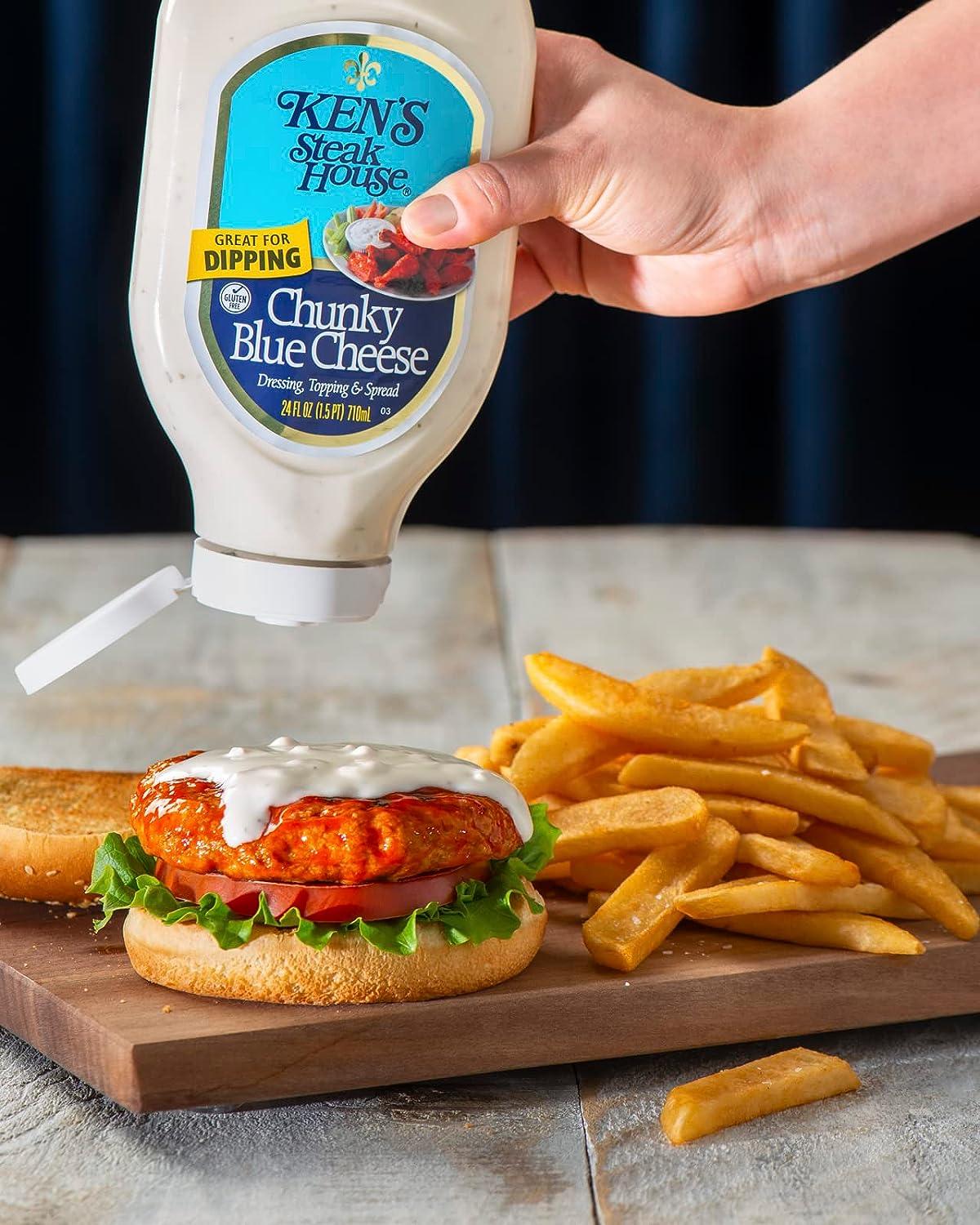 Ken's Steak House Chunky Blue Cheese Dressing 24 oz - Pack of 3 | Tasty ...