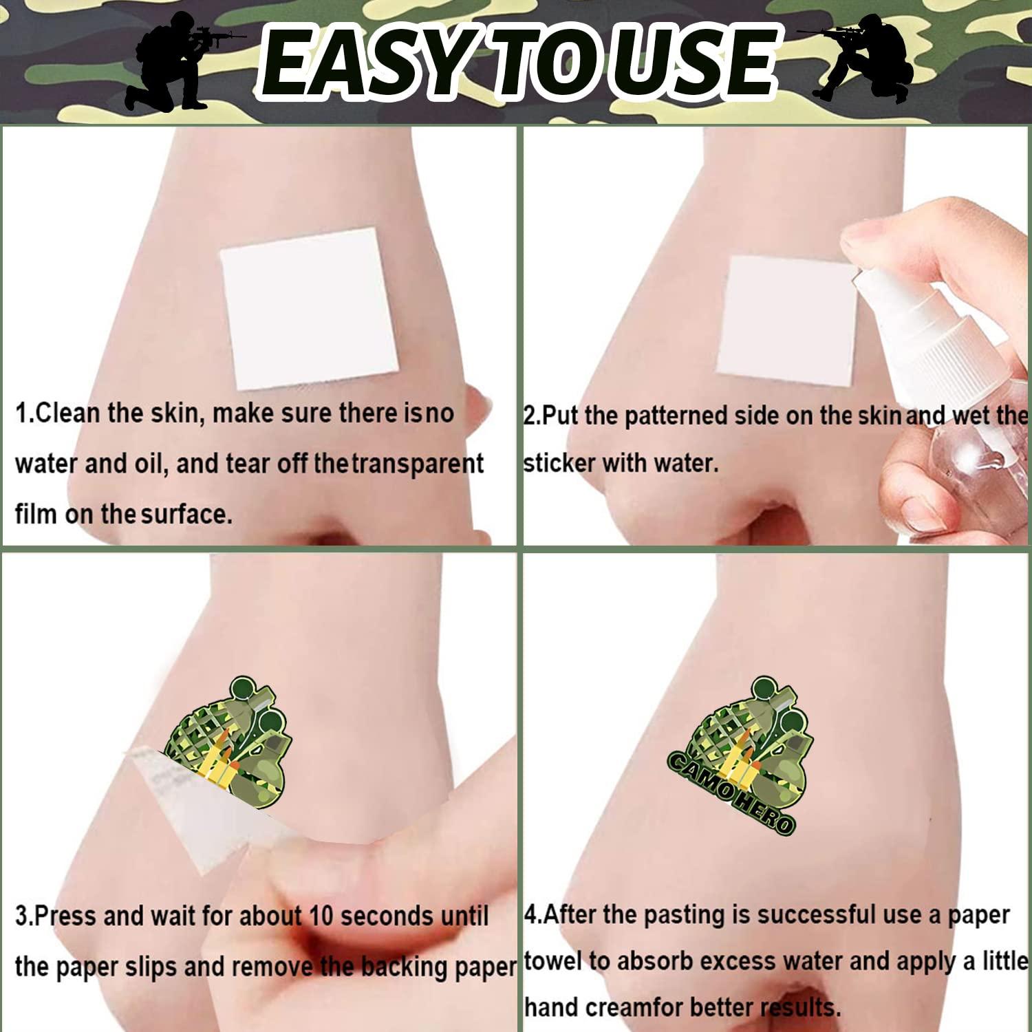camo temporary tattoos