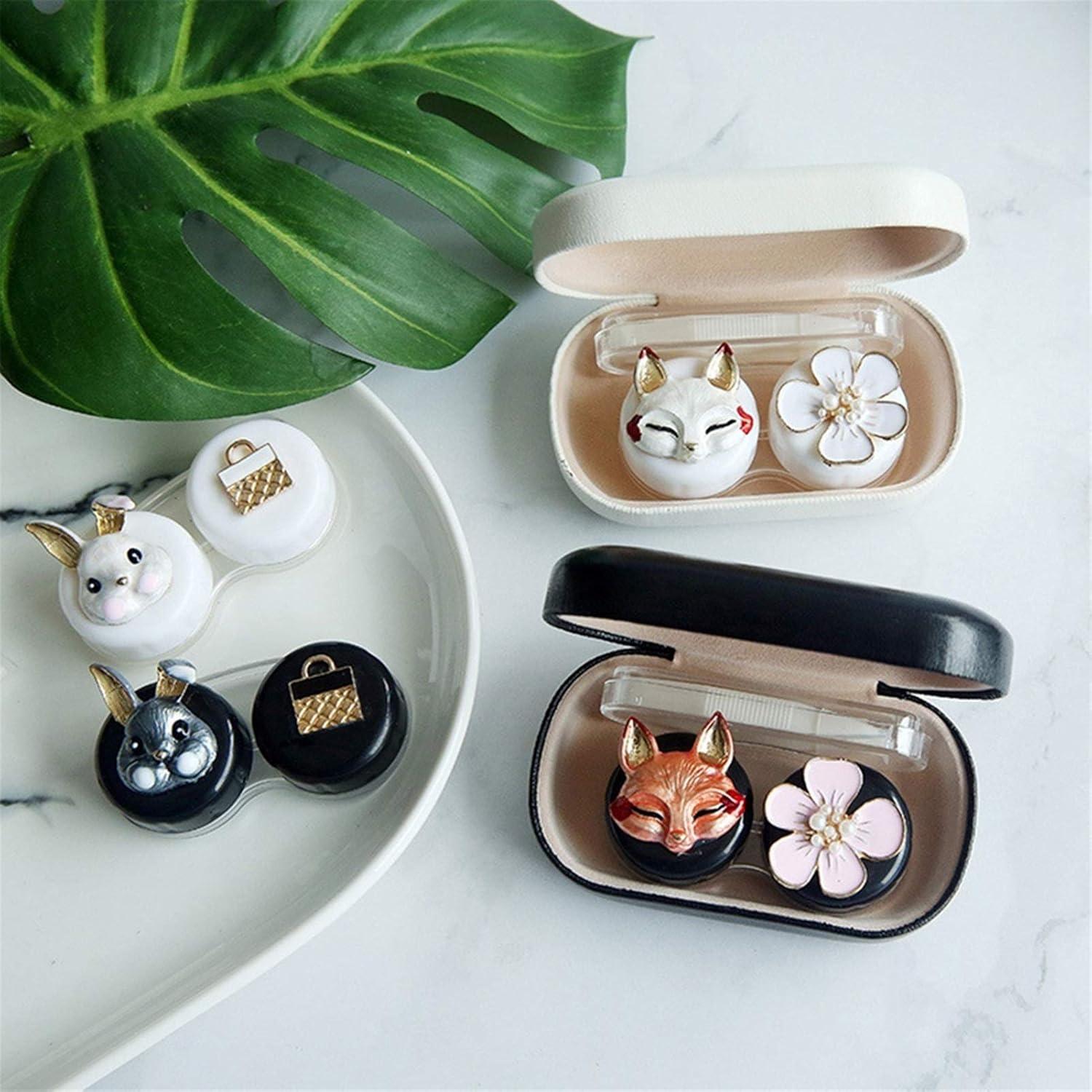 Lentil Storage & Cartoon Animal Contact Lens Containers | Cute Plastic ...