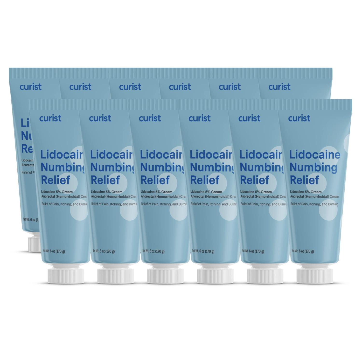 Curist 5% Lidocaine Cream - Maximum Strength Pain Relief - 72 oz (Pack ...