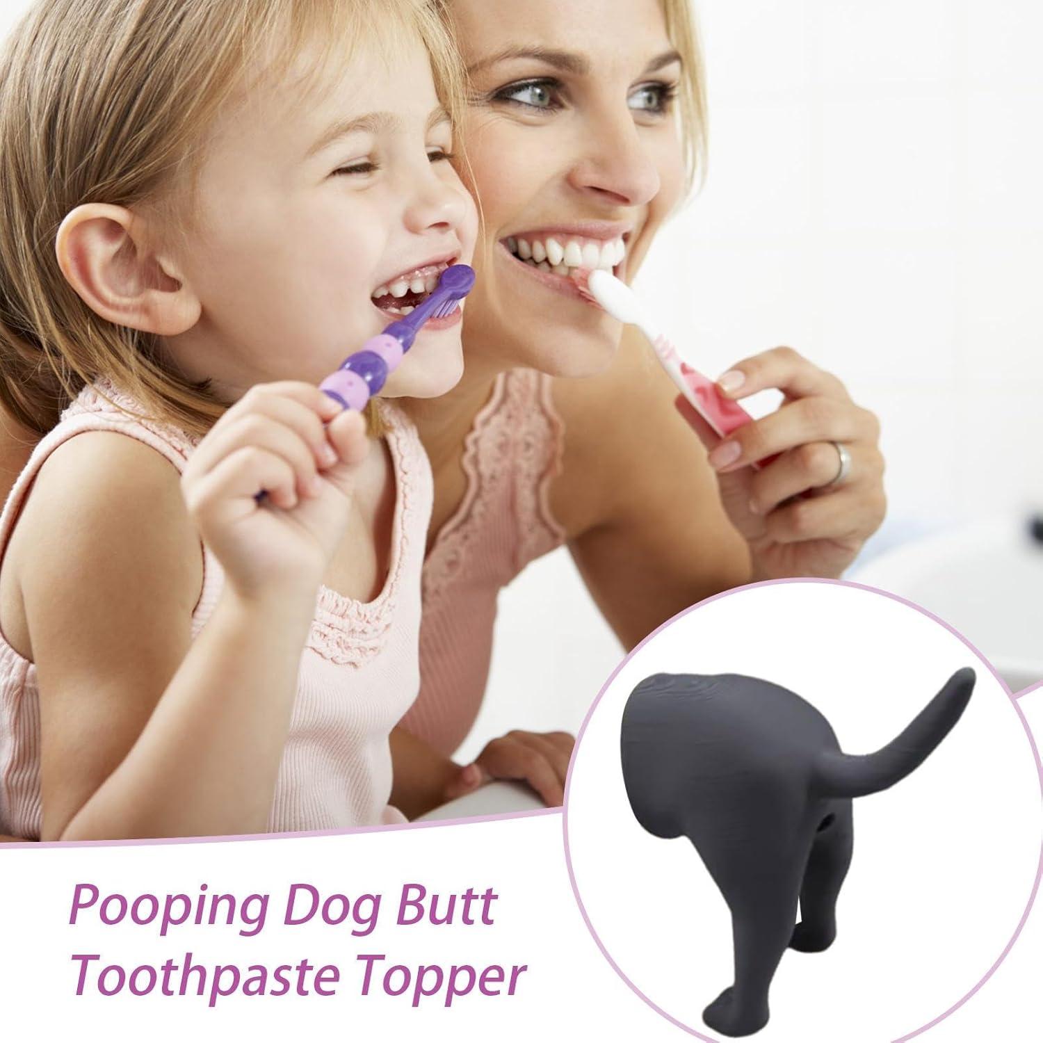 Funny Pooping Dog Butt Toothpaste Topper - Hilarious Toothpaste Cap ...