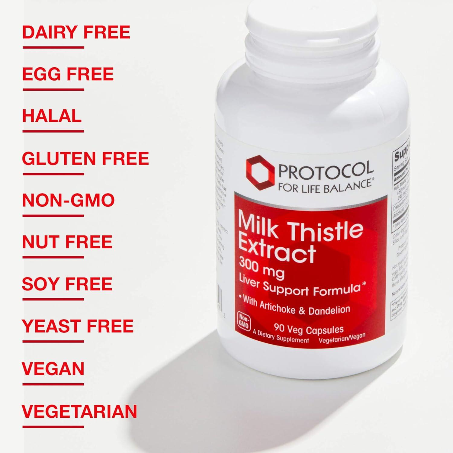 Protocol Milk Thistle Extract 300mg - Natural Botanical Liver Support ...