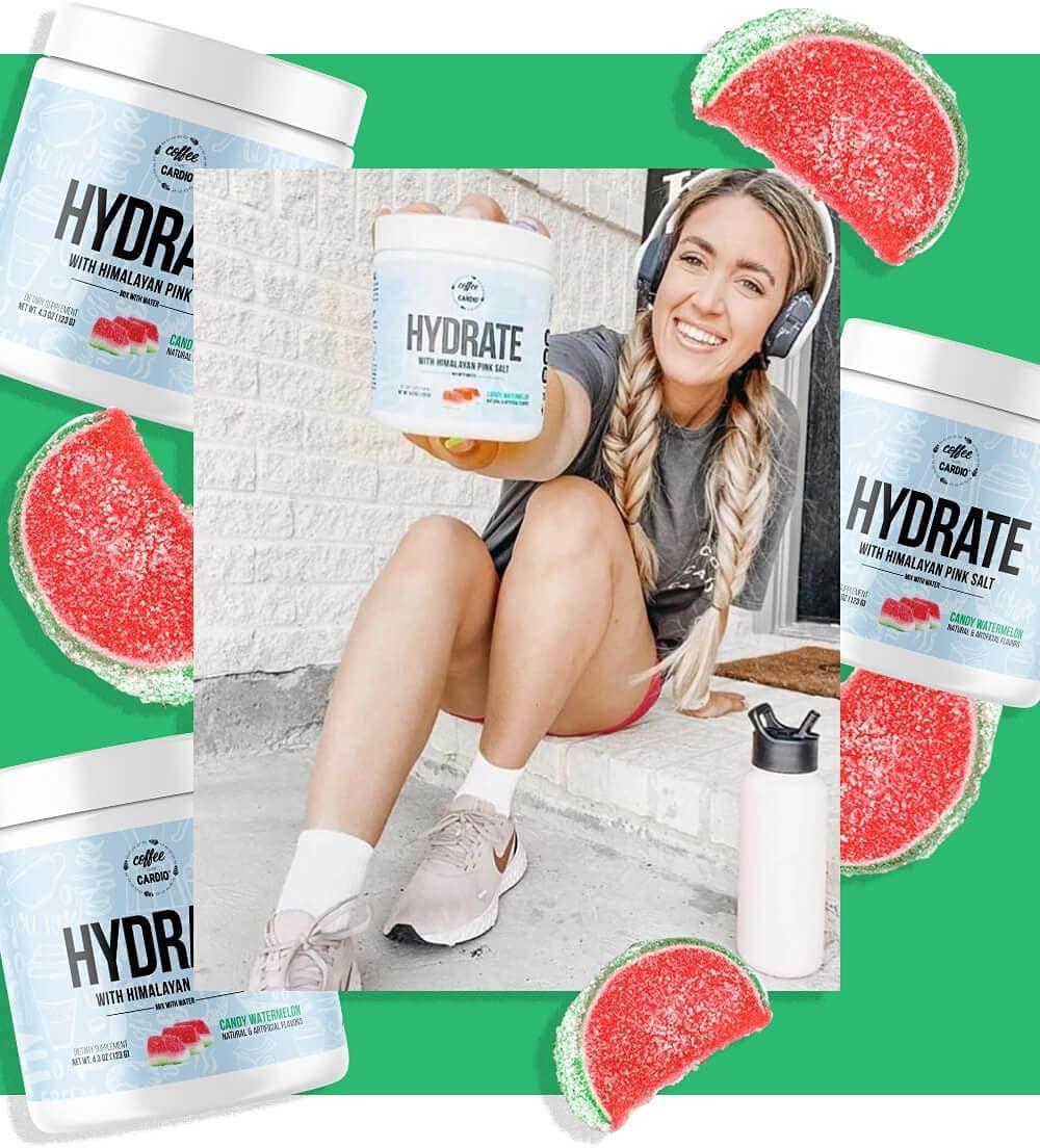 Hydrate Powder Candy Watermelon CoffeeOverCardio (30 Servings ...